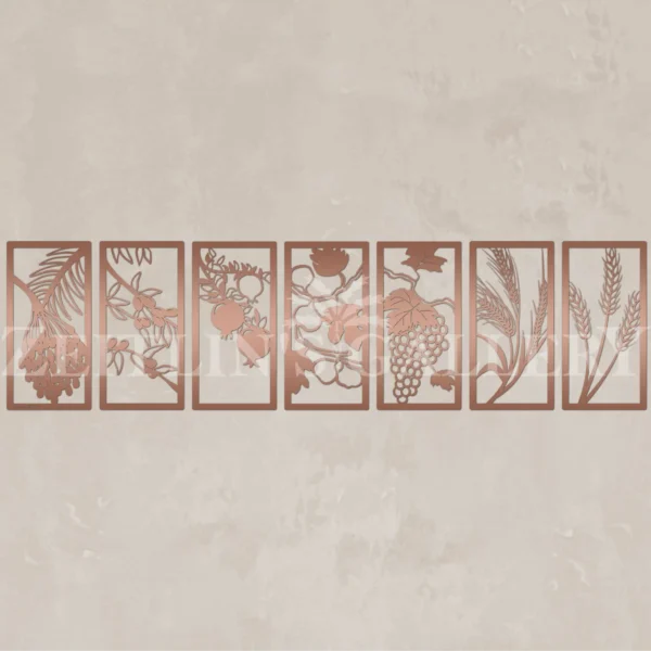 Set Shivat Haminim – metal wall art – Jewish Painting